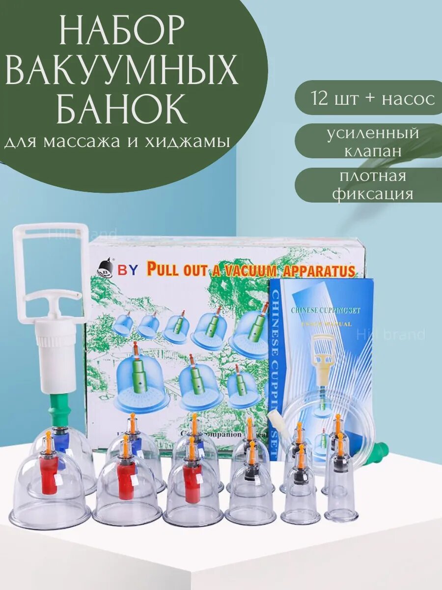Набор вакуумных банок для массажа