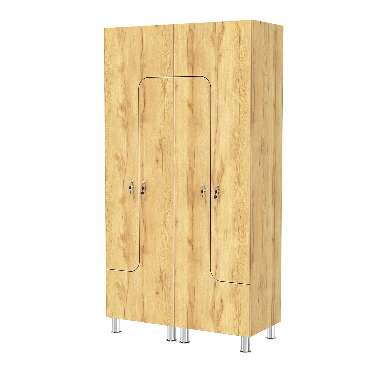 Комплект шкафов для раздевалок "фитнес" №1, Дуб Золотистый. Производитель товара - компания Westcom.