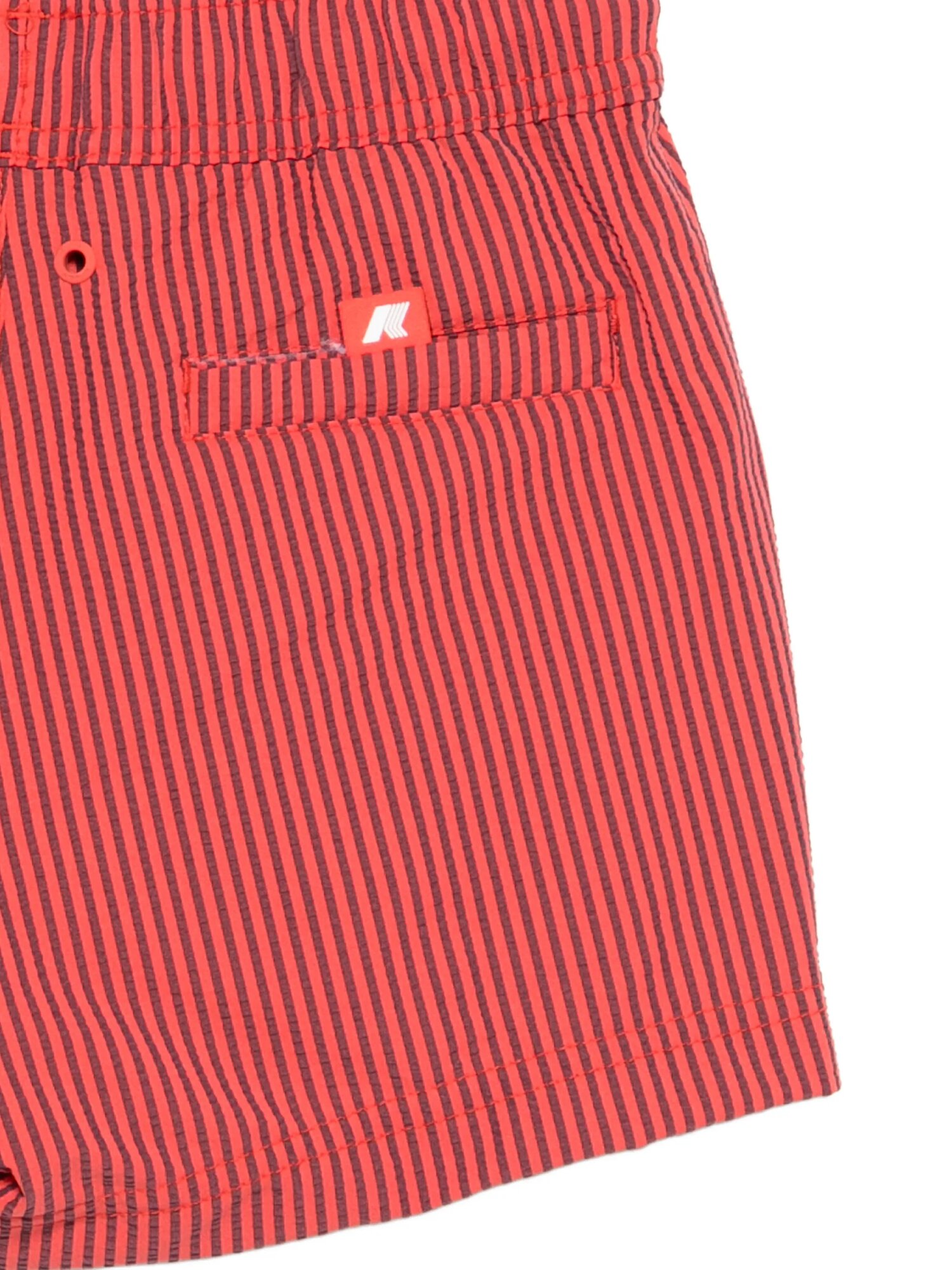 Шорты для плавания K-WAY Striped swim shorts, размер 14 лет, красный — фото 1