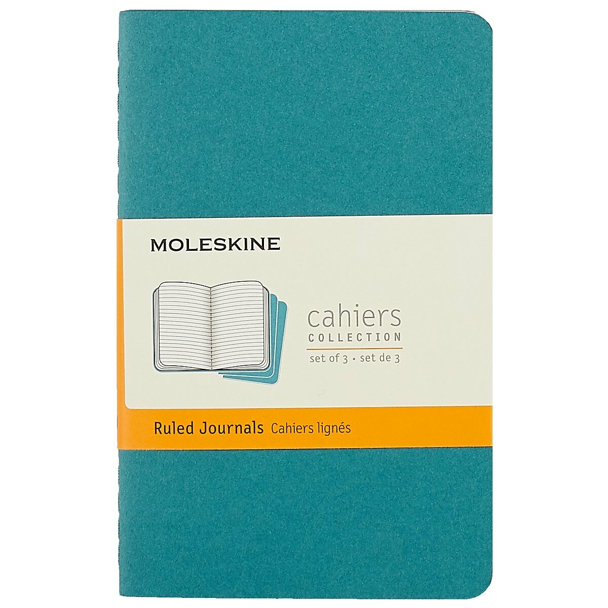 Записная книжка «Cahier Journal Pocket» А6, 32 листа в линейку, голубая, 3 штуки, Moleskine