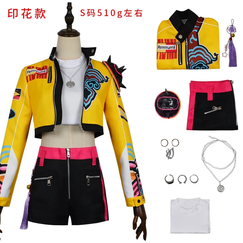 LQMovie KPop Охотники на демонов Руми Косплей костюм M, Print Version