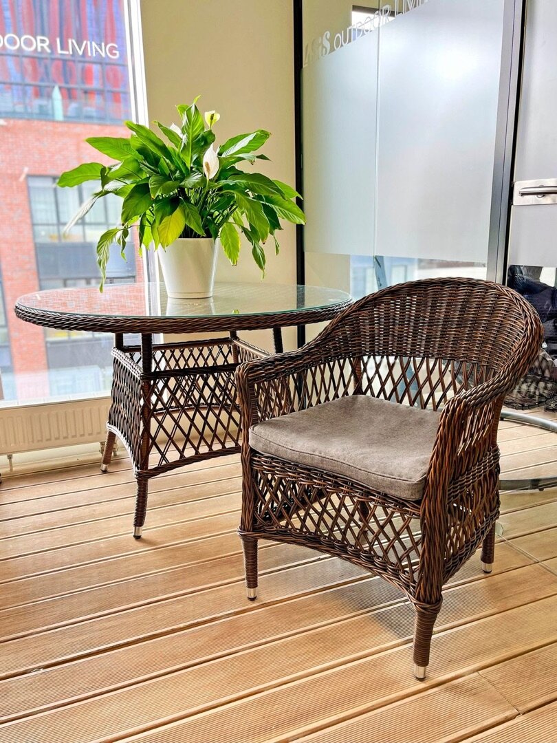 Садовое кресло 4sis "Сицилия" плетеный стул из искусственного ротанга, цвет коричневый, 59×64×82 см