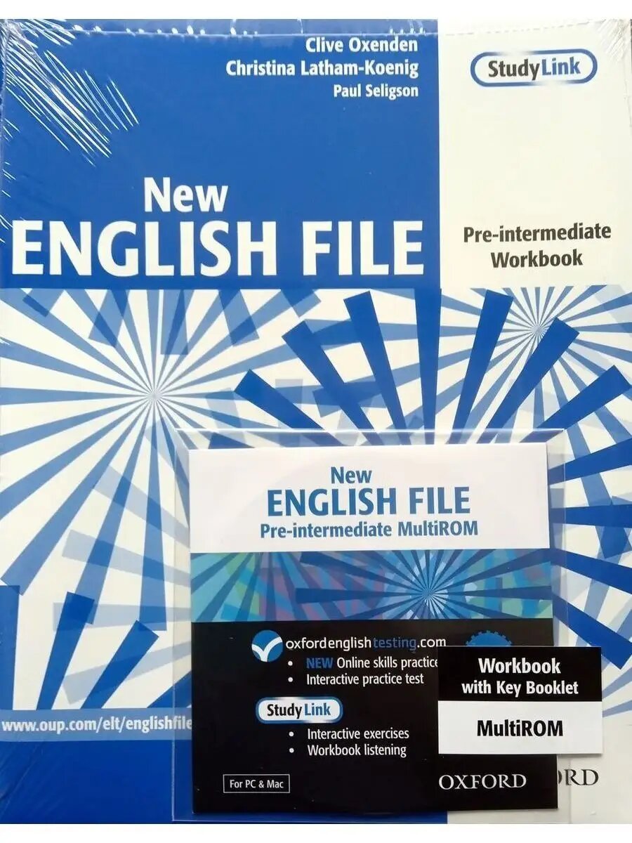 New English File Pre-Intermediate Workbook with key тетрадь | Oxford University Press