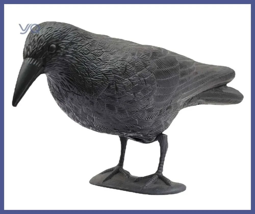Пластиковое чучело ворон отпугиватель птиц натурального размера черный цвет