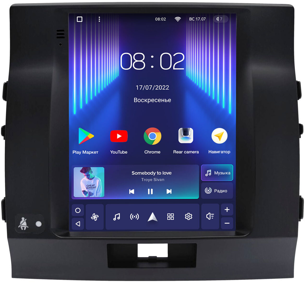 Штатная магнитола Toyota Land Cruiser 200 2007-2015 (авто без Navi) Teyes TPRO 2 DS (Tesla) 9.7" 4/32 RM-1312-121 Android 10 (4G-SIM, DSP, QLed)