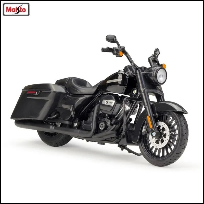 Игрушечный мотоцикл Maisto Harley-Davidson Road King 1:12 Чёрный металлический сплав