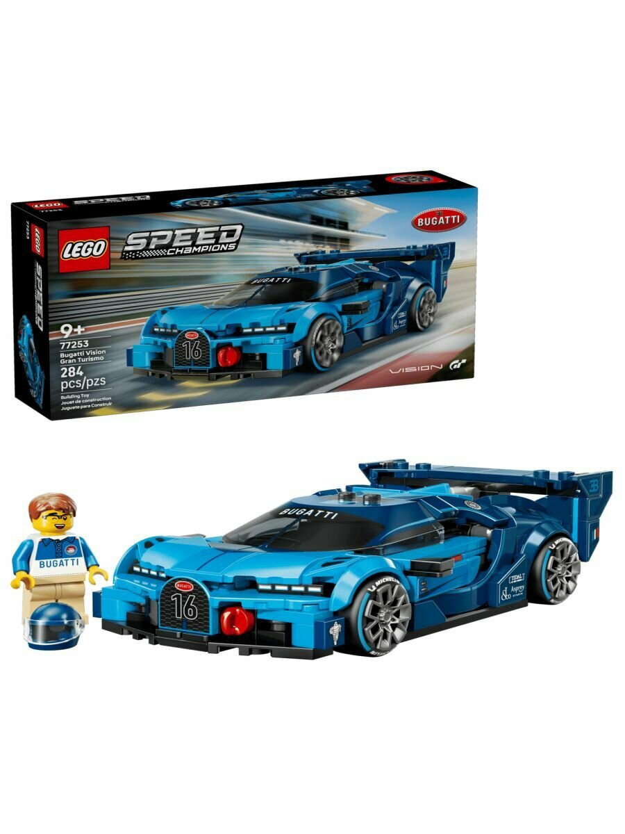 77253 Пластиковый Конструктор Lego Speed Champions 77253 Bugatti Vision GT Hyper Sports Car Гиперкар Bugatti Vision GT