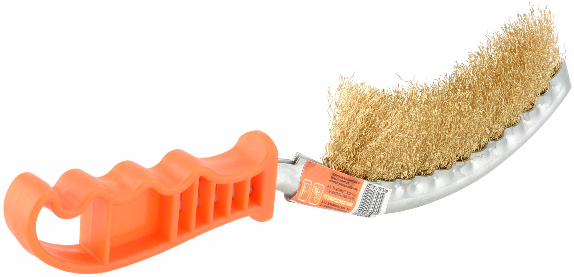 Щетка зачистная металлическая изогнутая пластиковая ручка АвтоDело 44012