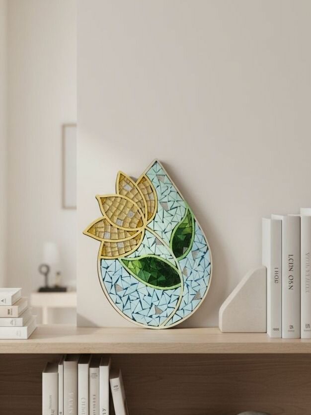 Набор для творчества мозаика стеклянная Капелька Цветок Лютик