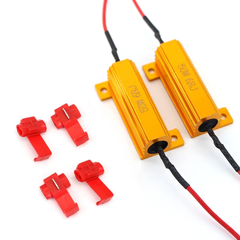 Комплект Из 2 Резисторов 6 Ом 50 Вт Для Подавления Мерцания Canbus Для Дневных Ходовых Огней, Светодиодных Указателей Поворота