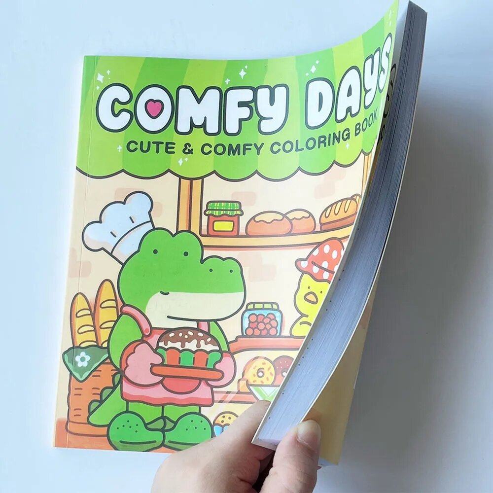 Раскраска "Comfy Days", цвет: зеленый, мягкая обложка — фото 1