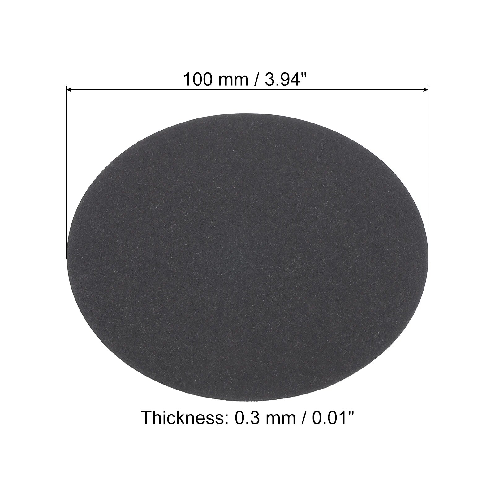 Черные круглые заготовки 100x0.3 мм