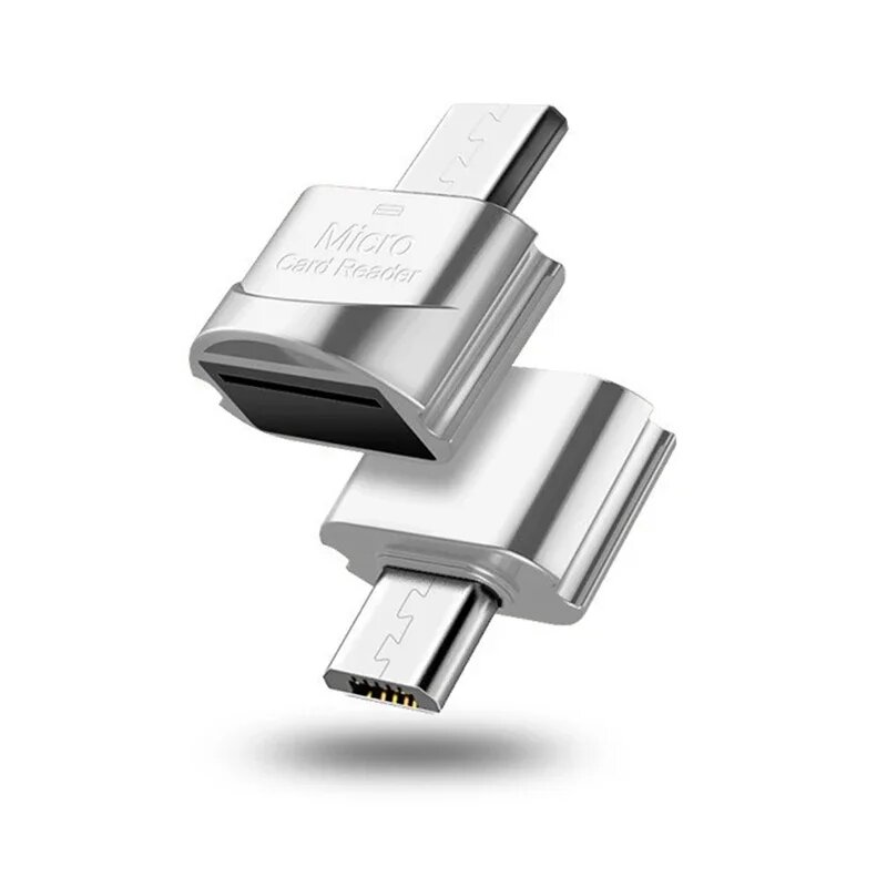 Устройство чтения карт TF Карта Micro-SD к Micro USB / Type C OTG Адаптер карты Micro-USB Silver