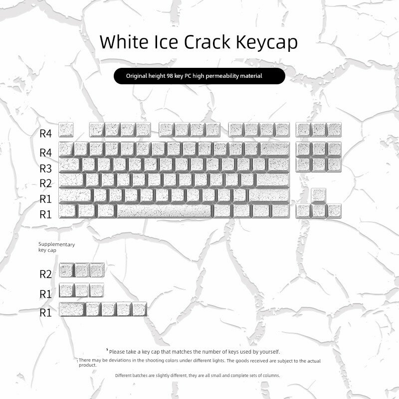 Белые полупрозрачные кейкапы с контурной линией 4.0, гравировкой сбоку, оригинальной высотой, материал PBT, кейкапы для