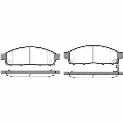 Колодки тормозные передние REMSA 1242.01 Mitsubishi L200 2.5 05.06->