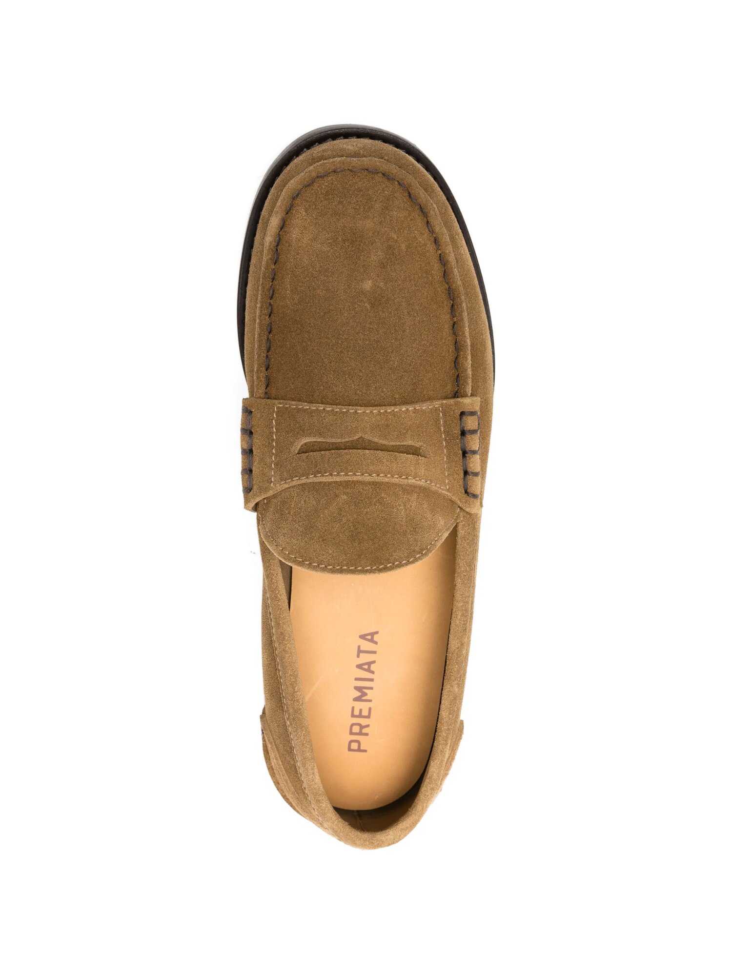 Лоферы PREMIATA Suede penny loafers, размер 8 UK, brown — фото 1