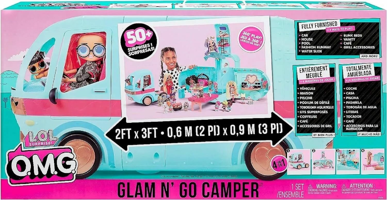 LOL Surprise OMG Glamper Fashion Camper - ЛОЛ Голубой Автобус 2023 , 502500 Дом для кукол