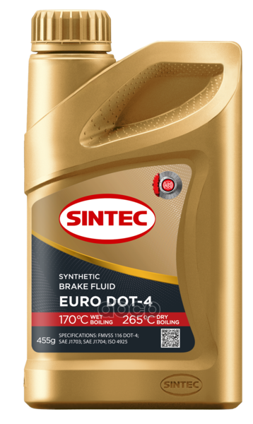 Тормозная жидкость Euro DOT-4 455гр SINTEC арт. 102809