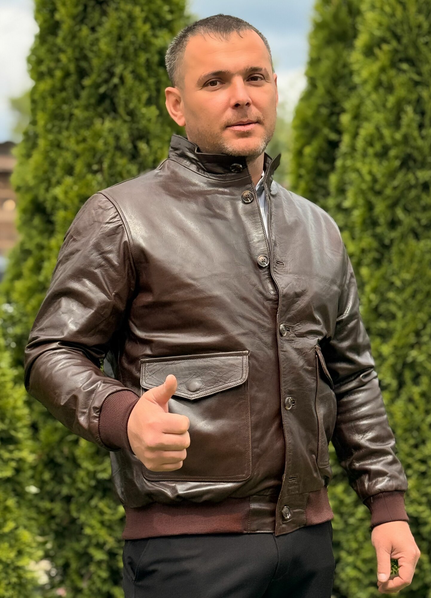 Куртка кожаная  Весна-лето 2025