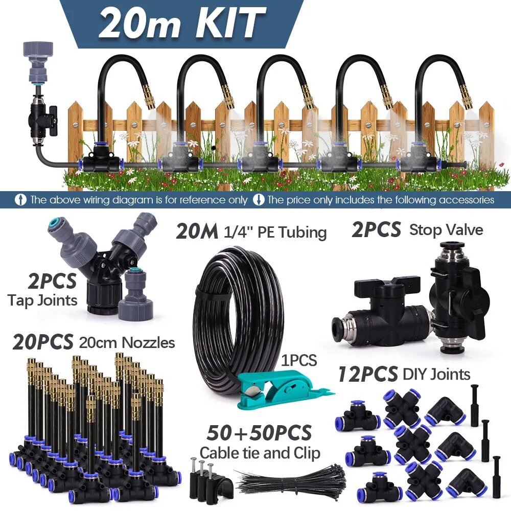 Автоматическая система полива сада 20m Kit, 360°