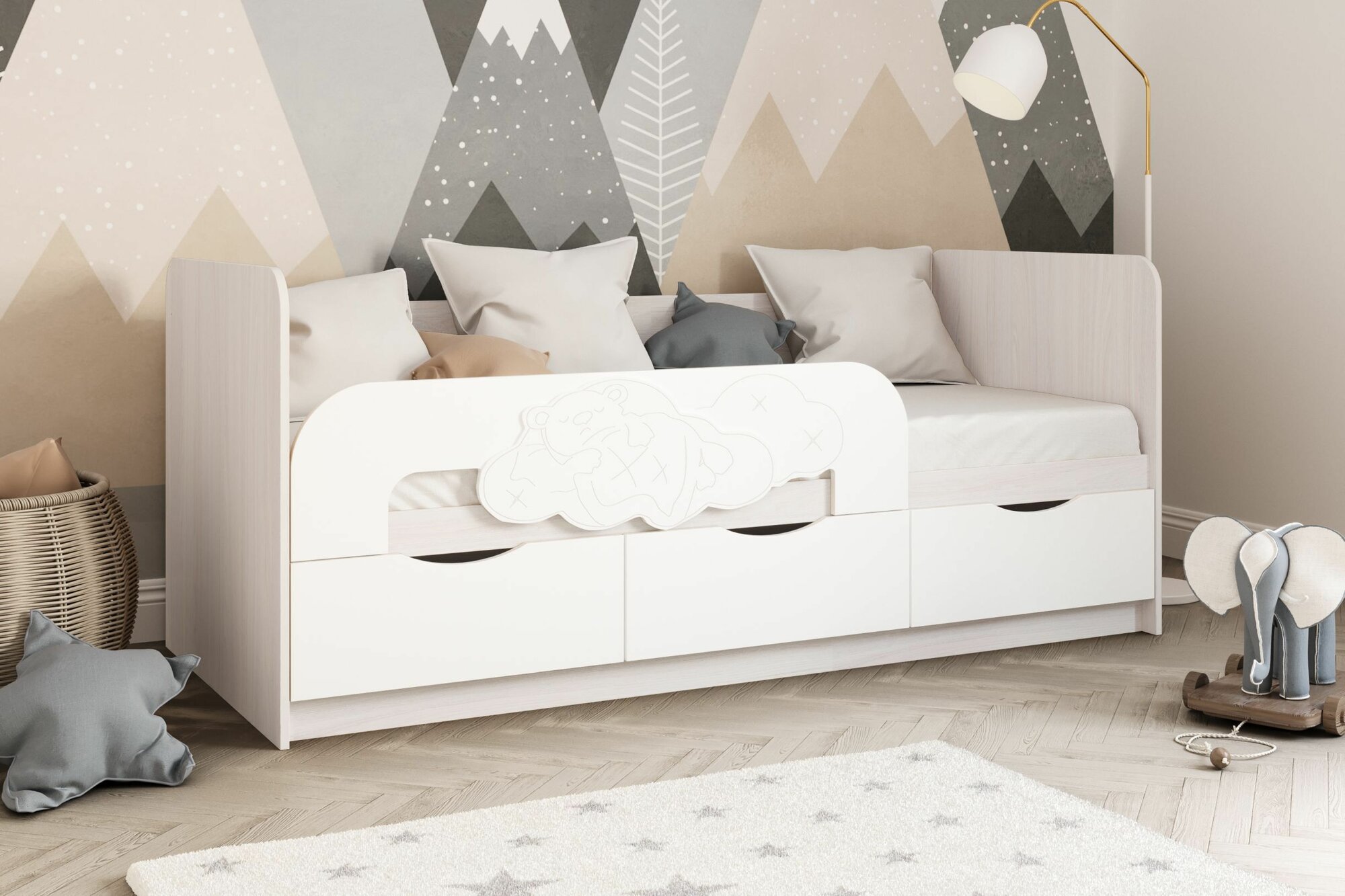 Детская кровать 1832 Мишки