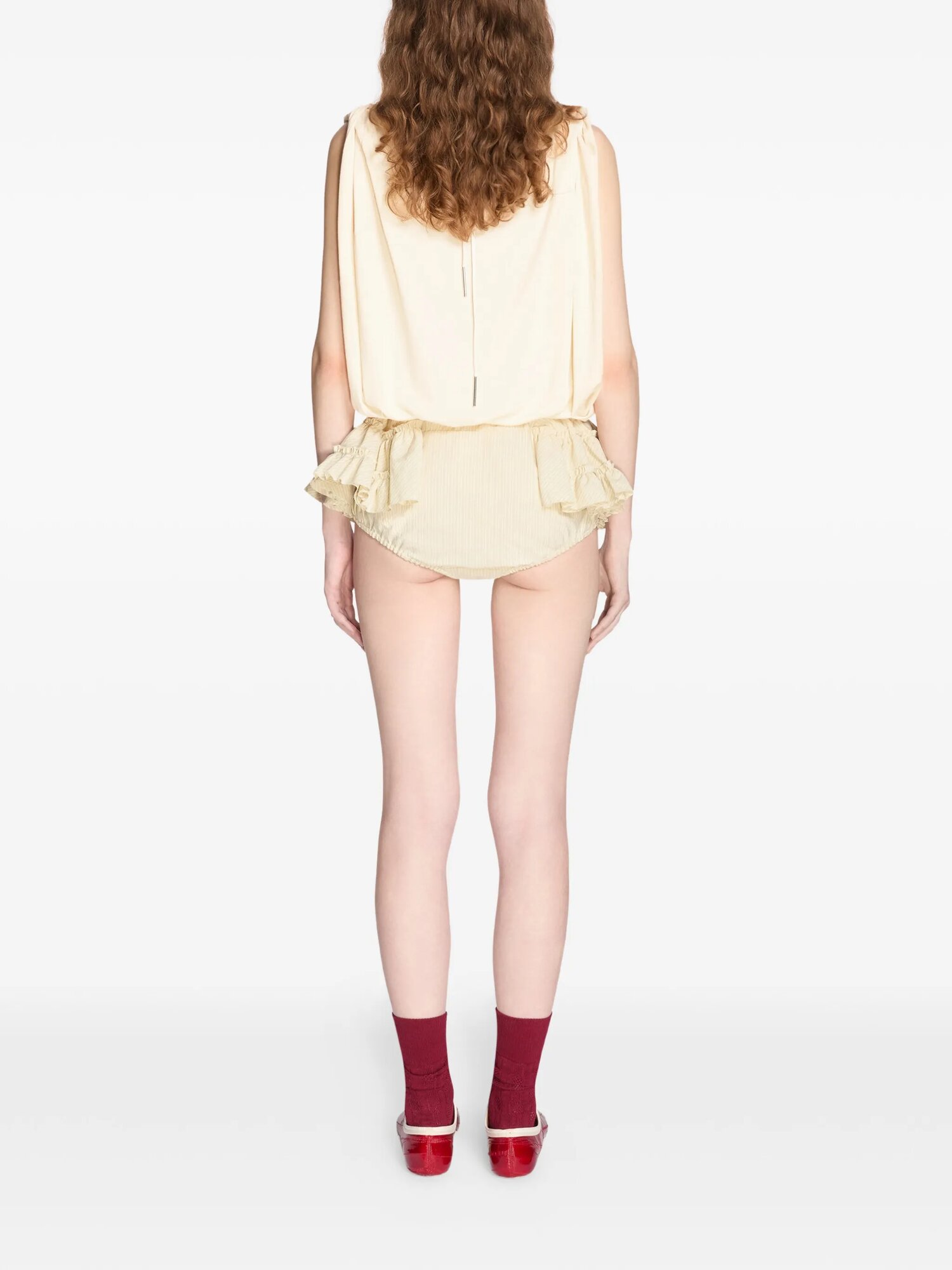 Шорты Dries Van Noten Ruffled micro shorts, размер 44, разноцветный — фото 1