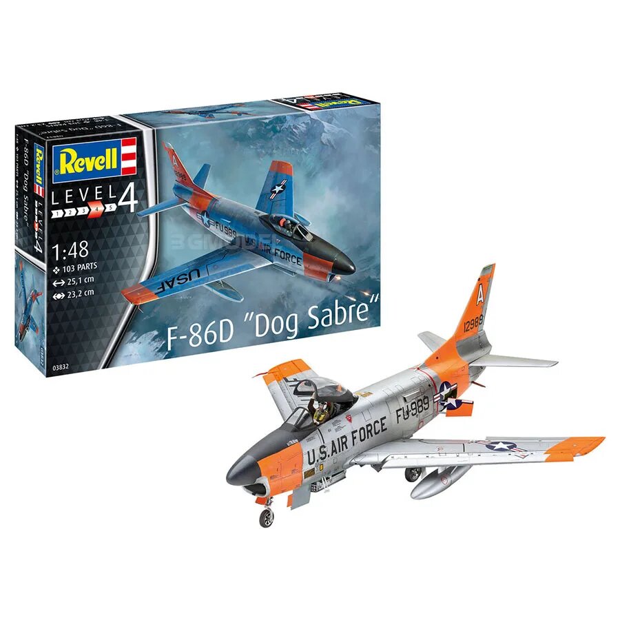 Комплект масштабной модели самолета Revell 03832 F-86D «Собачья сабля» 1/48