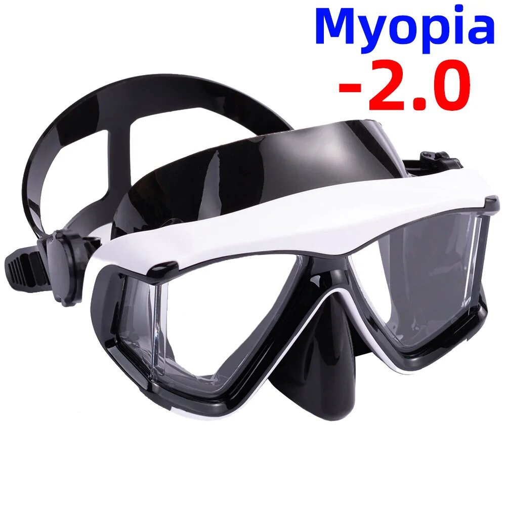 Маска для дайвинга JoyMaySun AXY2019, -2.0, White-Black-200