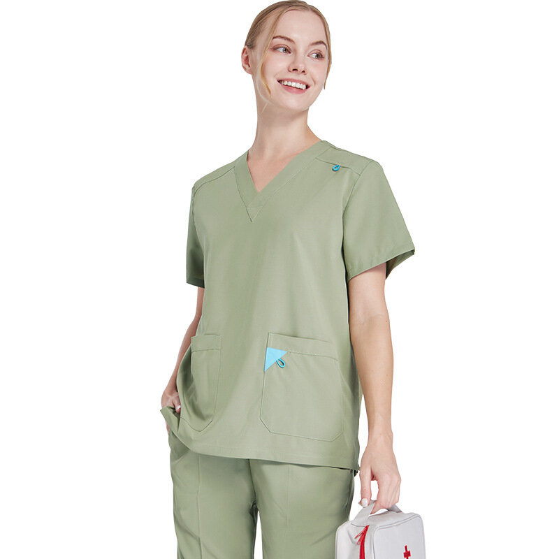 Быстросохнущие эластичные хирургические костюмы, женские хирургические униформы, мужские хирургические униформы с длинными и короткими рукавами, летние хирургические костюмы.