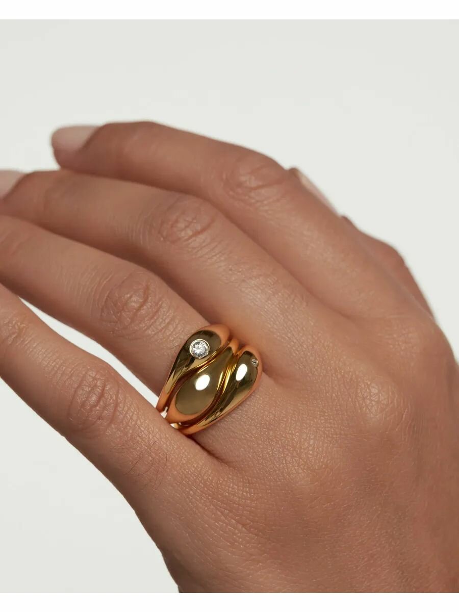 Кольцо, серебро, 925 проба, фианит