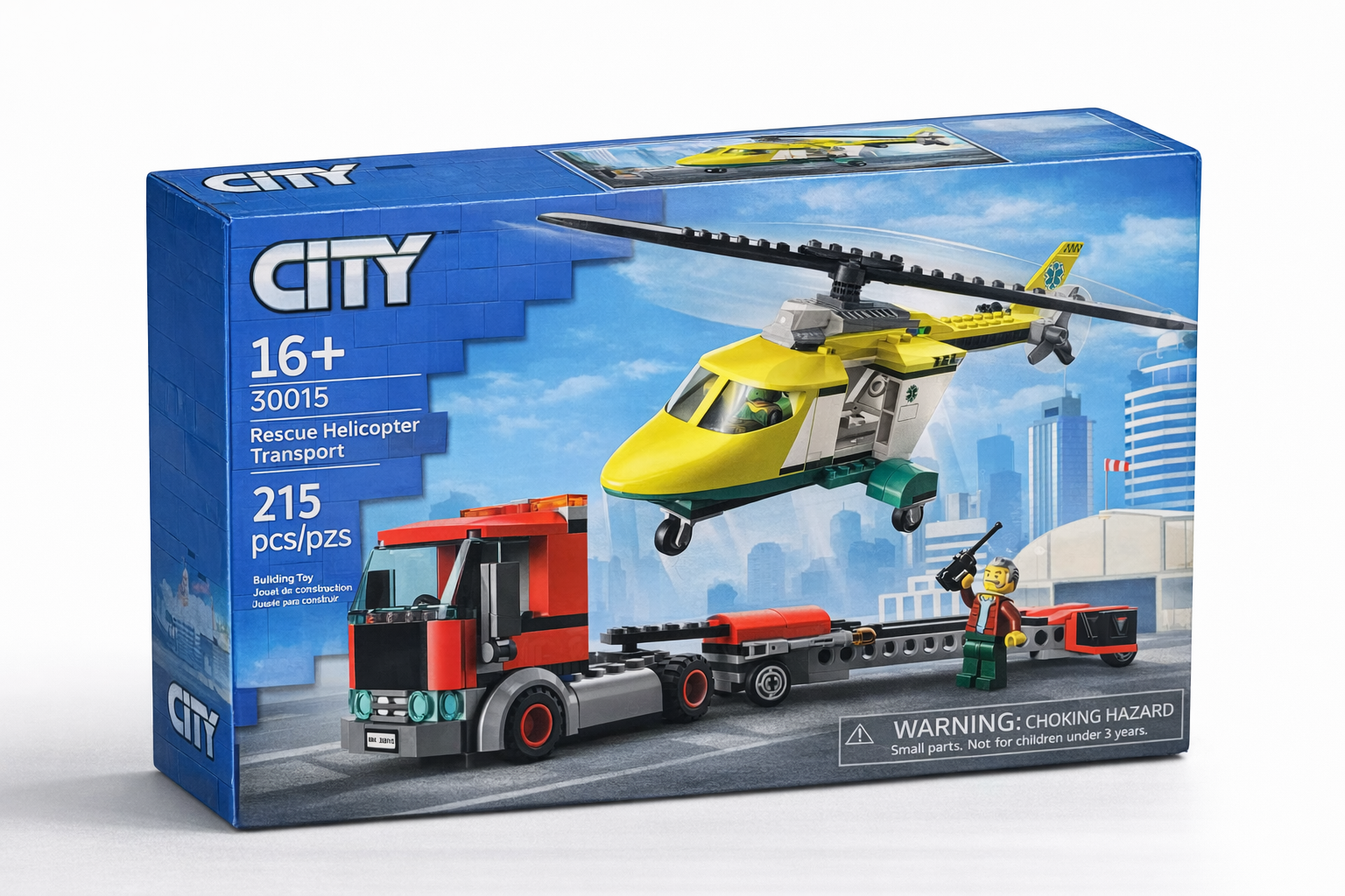 Конструктор City Грузовик для вертолёта 215 деталей, Совместим с LEGO