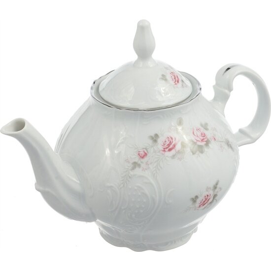 Чайник Bernadotte "Бледные розы отводка платина" 700 мл