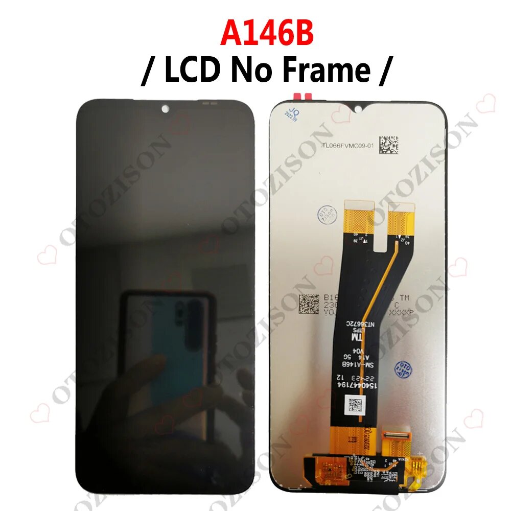 Для Samsung Galaxy A14 ЖК-дисплей A145F A145P A145R Дисплей A14 5G A146 A146B A146P A146U Экран Сенсорный дигитайзер в сборе с рамкой