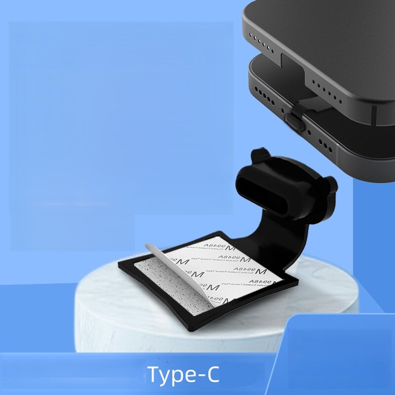 Заглушки силиконовые USB Type-C с креплением, 2 шт, пылезащитные, против потери, для защиты порта, черные