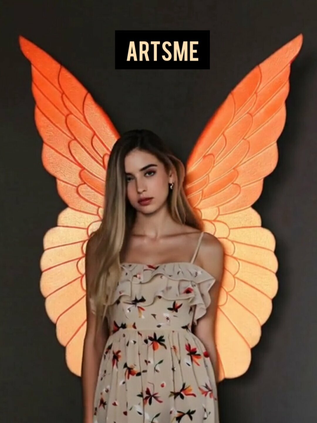 Панно крылья ангела медные "Angel wings 1м"