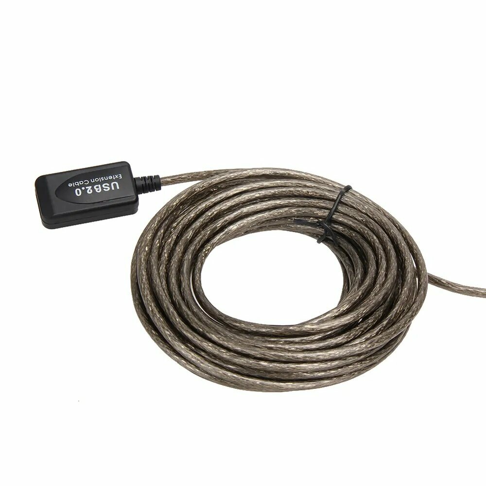 USB-удлинитель с усилителем сигнала, 15 м, USB 2.0, до 480 Мбит/с
