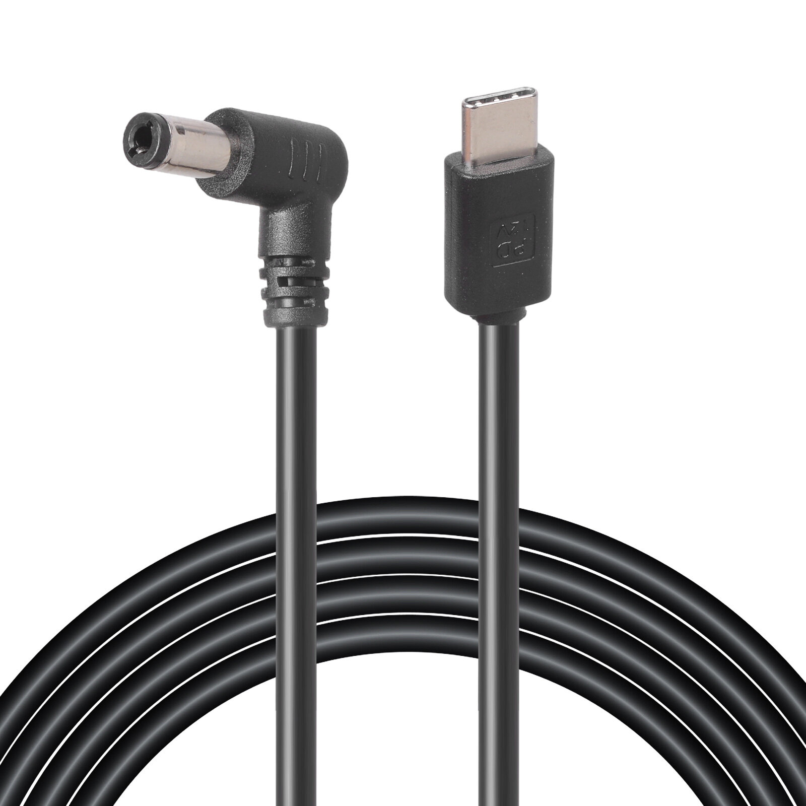 USB-C - DC5.5x2.5мм угловой кабель питания 90° с поддержкой