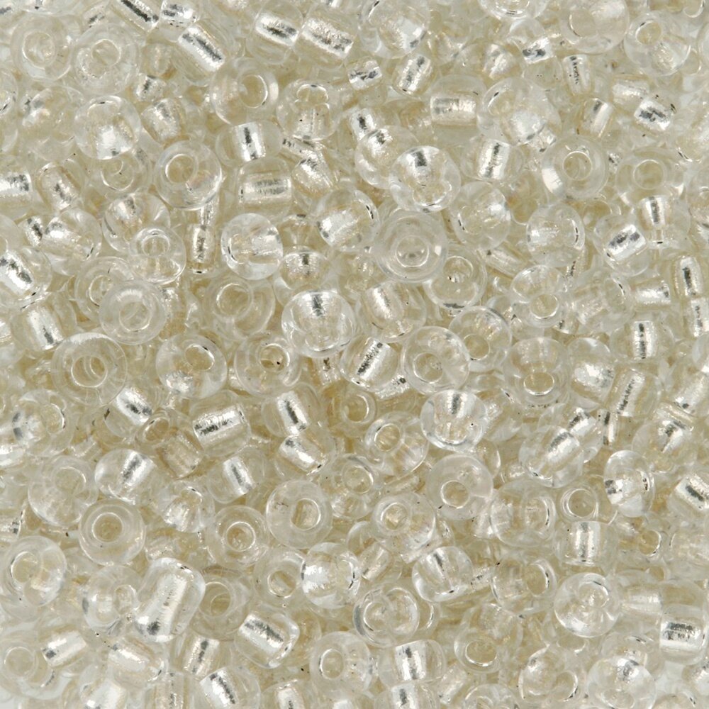 Бисер круглый Zlatka 10 штх10 г, № 0021, серебряный