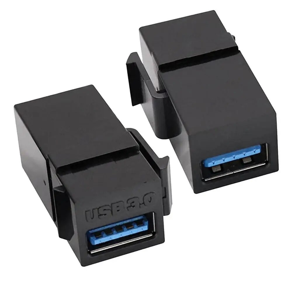 USB 3.0 keystone адаптер 2 шт Black