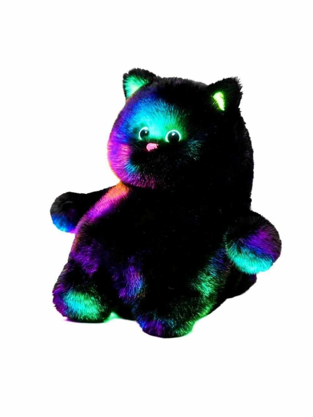 Светящийся белый котенок, плюшевая игрушка, подушка, подарок на день рождения, 32 см