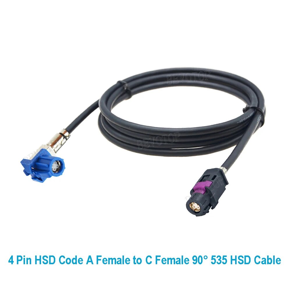 4 Pin HSD Code A Female to C Female 90° 535 HSD Cable