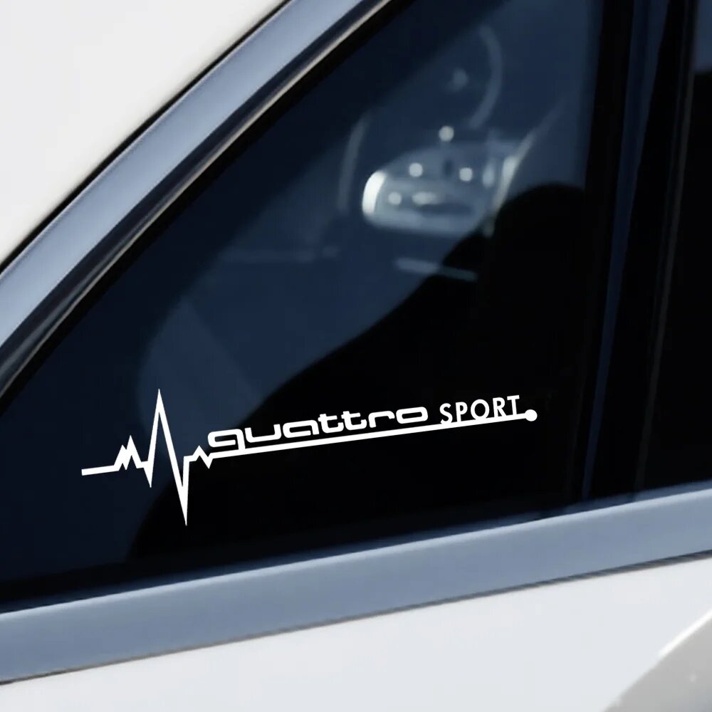 2 шт, наклейка на кузов, окна, авто эмблема, наклейка, декоративные аксессуары для Audi For quattro