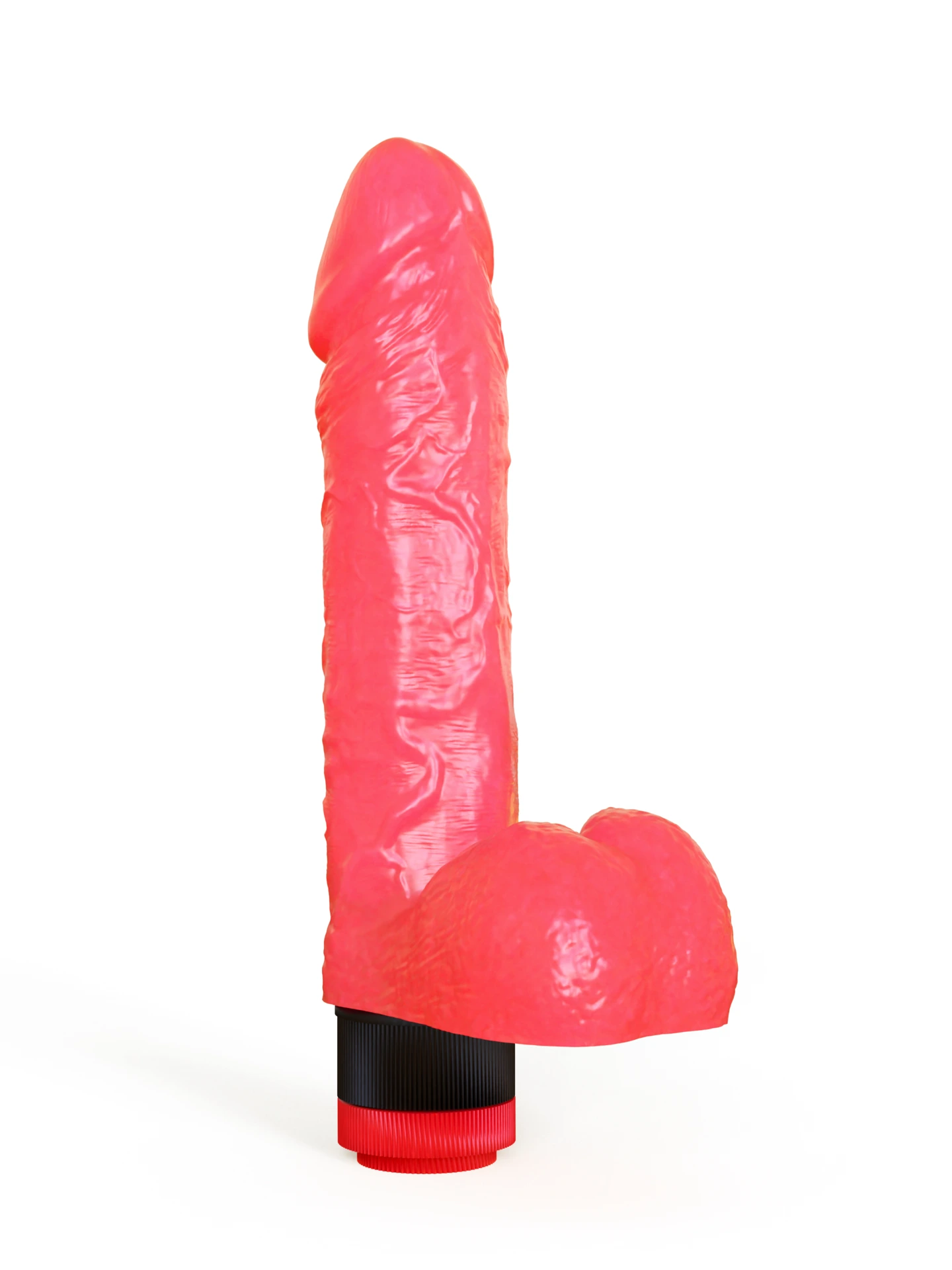 Мультискоростной Вибратор гелевый с мошонкой Lovetoy розовый (20.5, Ø 4.6 см) 221400