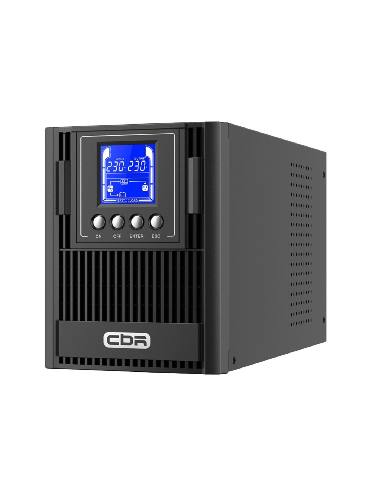 ИБП CBR ESSENCE ESN-1000 [Online 1000 VA / 1000 W, Tower, 3 x EURO, LCD, HID-USB, RS232, EPO, SNMP slot]