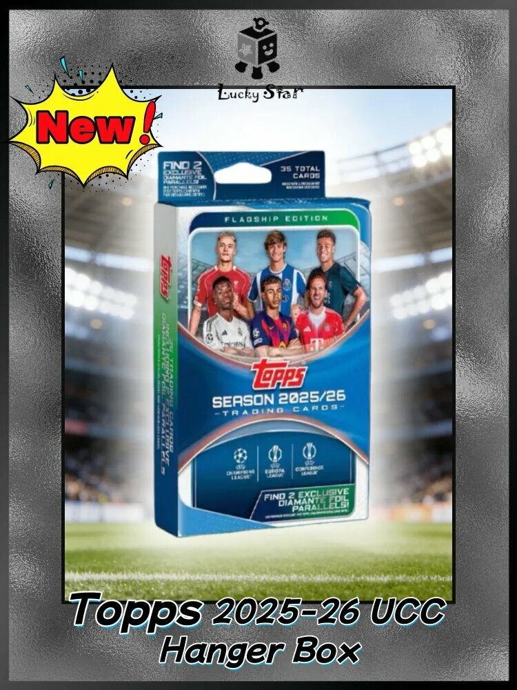 Topps 2025-26 UEFA Club Competitions Hanger Box, (35 карточек)