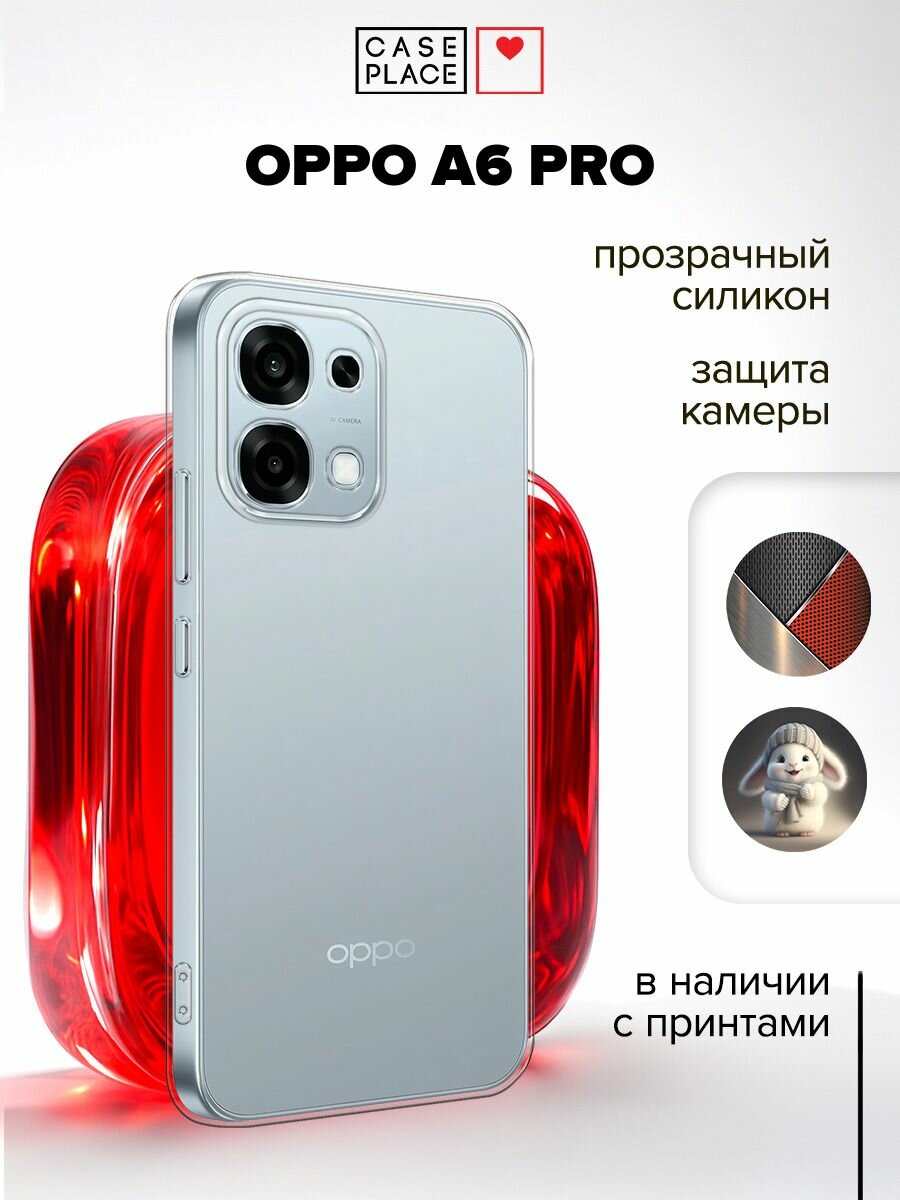 Силиконовый чехол на Oppo A6 Pro / Оппо A6 Про, прозрачный