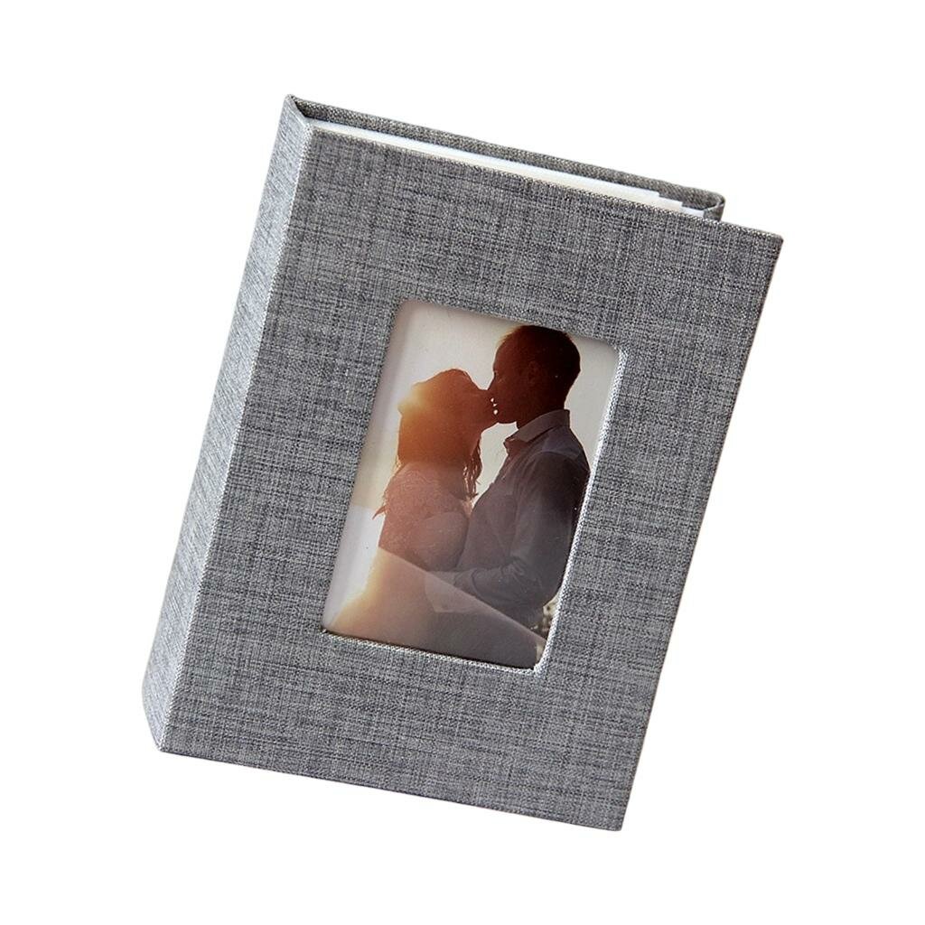 Мини-фотоальбом 4×6, 50 страниц, Серый - 6 дюймов 100