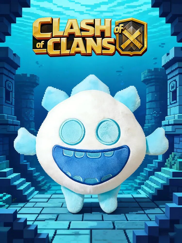 Clash of Clans Плюшевая игрушка Ледяной Дух 9 см мягкая игрушка герой игры