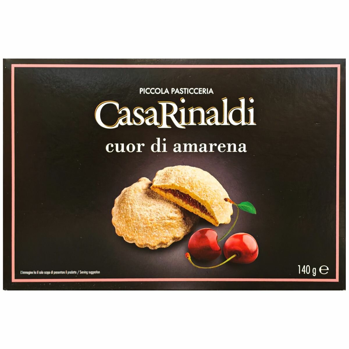 Печенье CASA RINALDI Куор ди Амарена с вишнёвым пюре /картон/ 140г