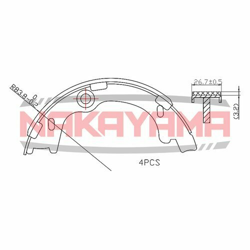 Колодки тормозные барабанные задние hyundai i30 cw 08-12, ix35 10- Nakayama HS7270NY